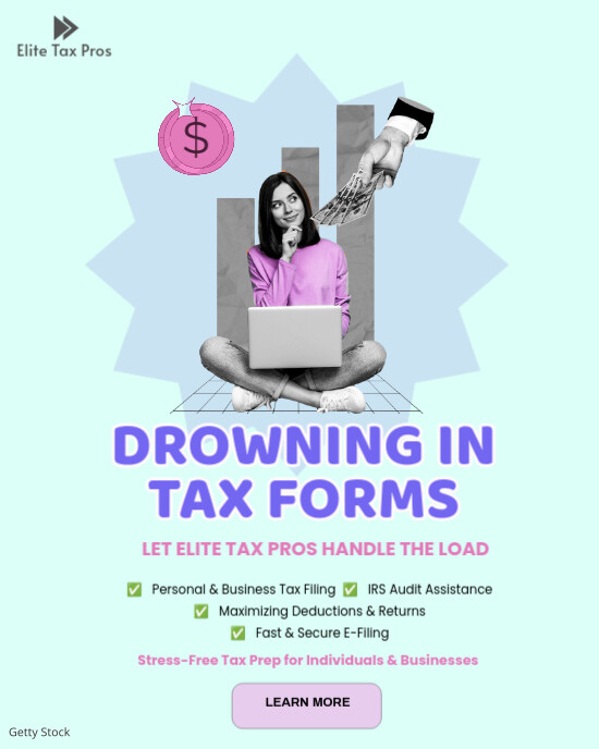 Tax forms instagram portrait template | PosterMyWall