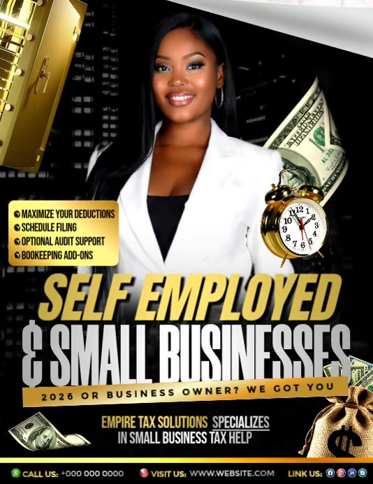Copy of Tax Help for Self-Employed Business | PosterMyWall