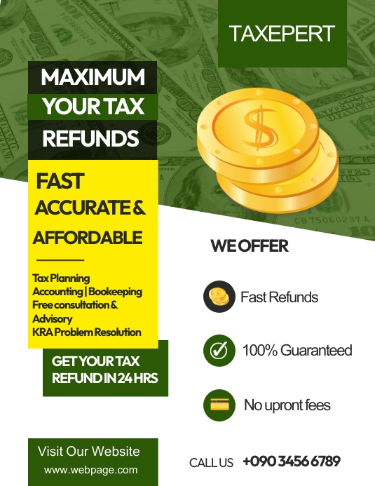 TAX INCOME FLYER Template | PosterMyWall