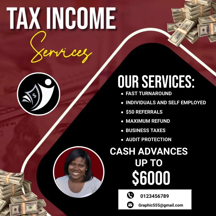 tax income flyers Template | PosterMyWall
