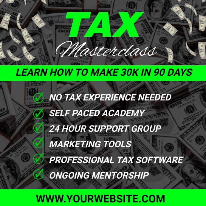 tax masterclass flyer Template | PosterMyWall