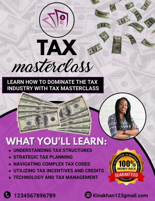 tax masterclass flyer Template | PosterMyWall