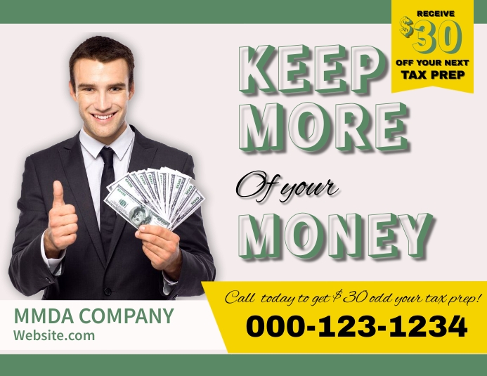 Tax Prep Ads Template | PosterMyWall