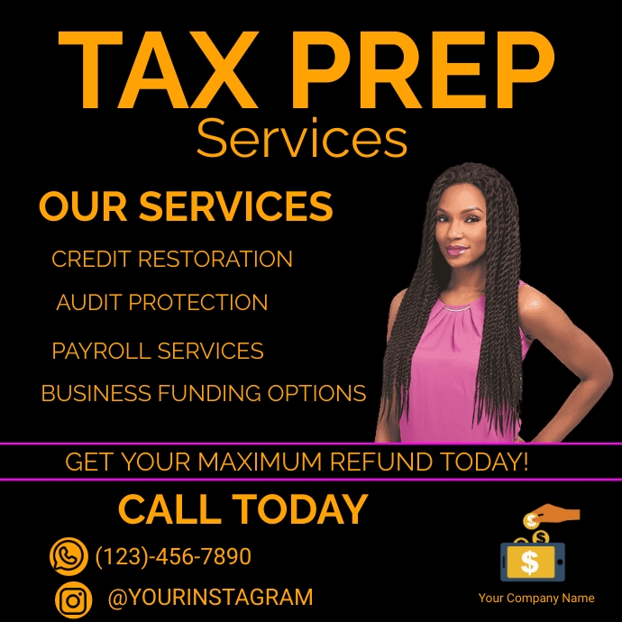 Copy of tax prep agency flyer advertisement | PosterMyWall