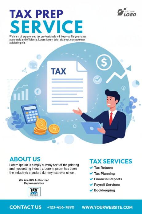 Copy of Tax Prep Agency Poster | PosterMyWall