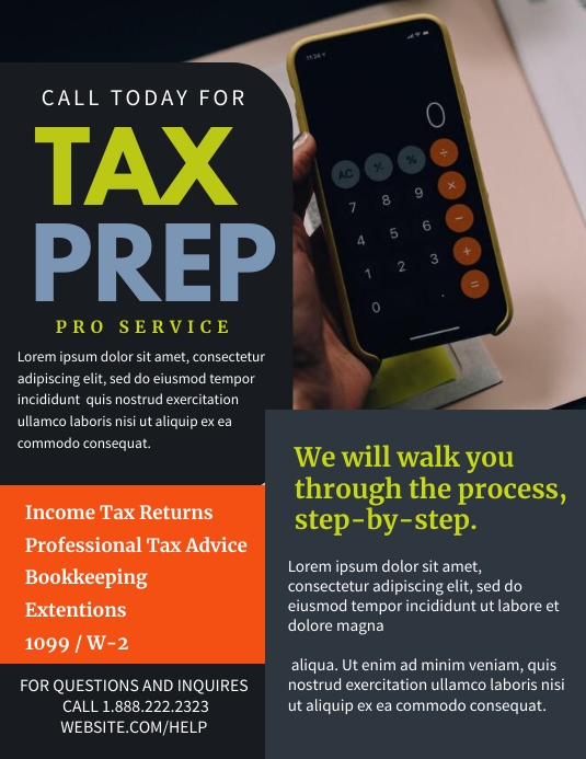 Tax Prep Template | PosterMyWall