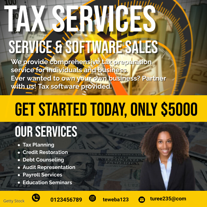 tax prep flyers Template | PosterMyWall