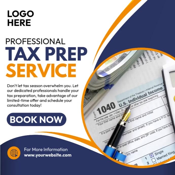 Tax Prep Service Template | PosterMyWall