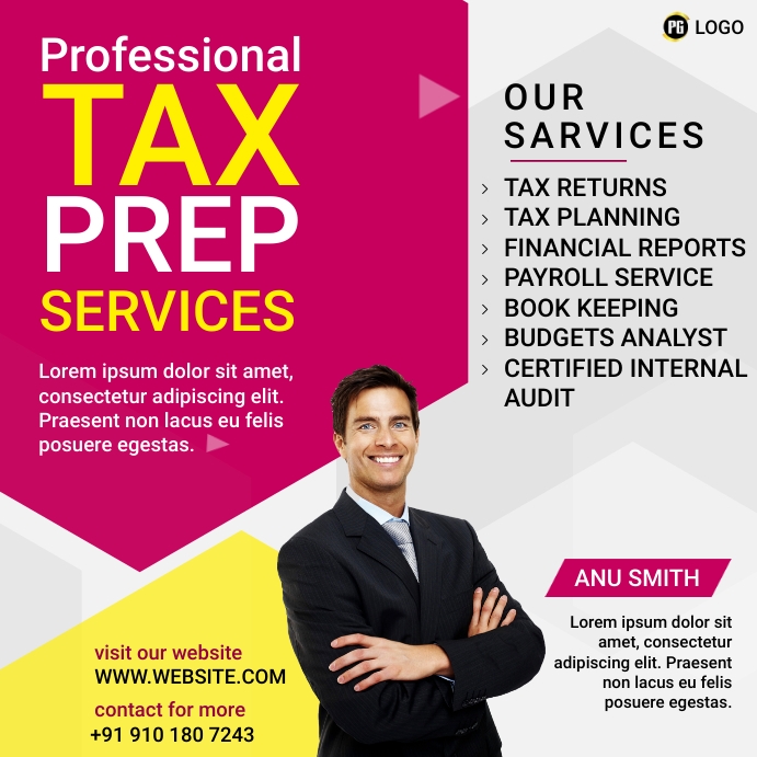 tax prep service instagram post Template | PosterMyWall