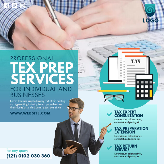 Copy of Tax Prep Services Ad | PosterMyWall