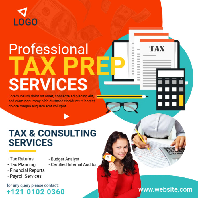 Tax Prep Services Ad Template | PosterMyWall