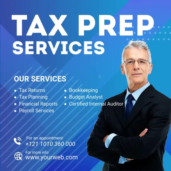 Tax Prep Services Banner ad Template | PosterMyWall