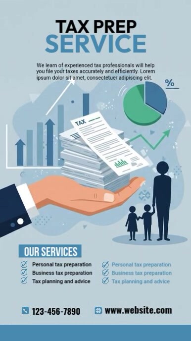 Tax Prep Services Template | PosterMyWall