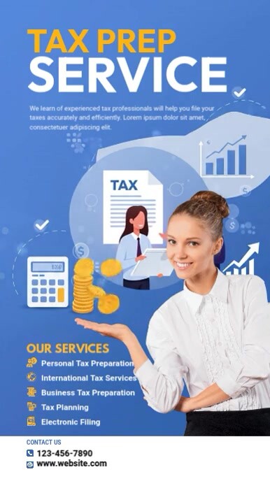 Tax Prep Services Template | PosterMyWall