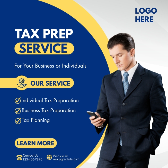 TAX PREP SERVICES Template | PosterMyWall