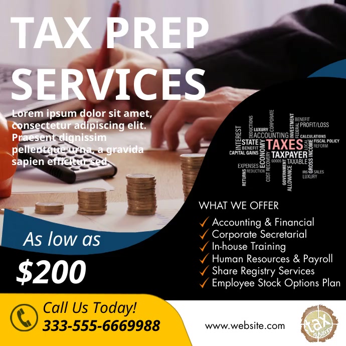 Copy of Tax Prep Services | PosterMyWall