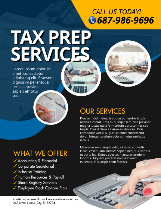 Tax Prep Services Flyer Template | PosterMyWall