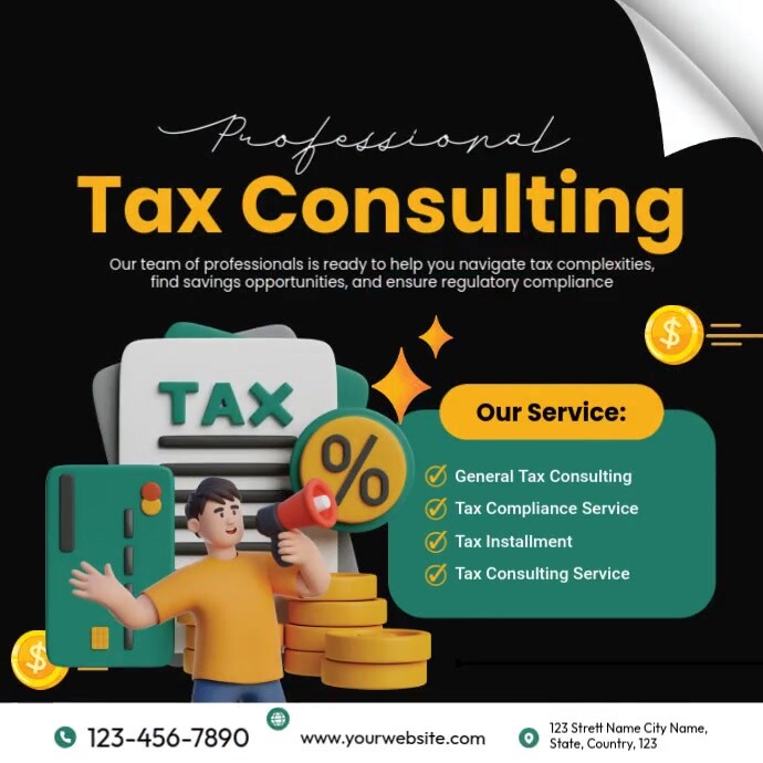 Tax Prep Services Tax Agency Instagram Post Template | PosterMyWall