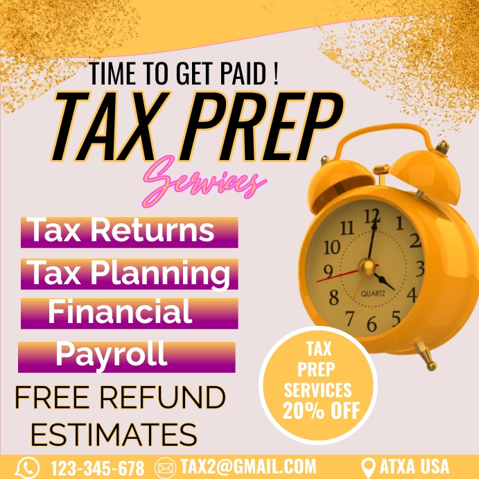 tax preparation agent service poster ad, inco Template | PosterMyWall