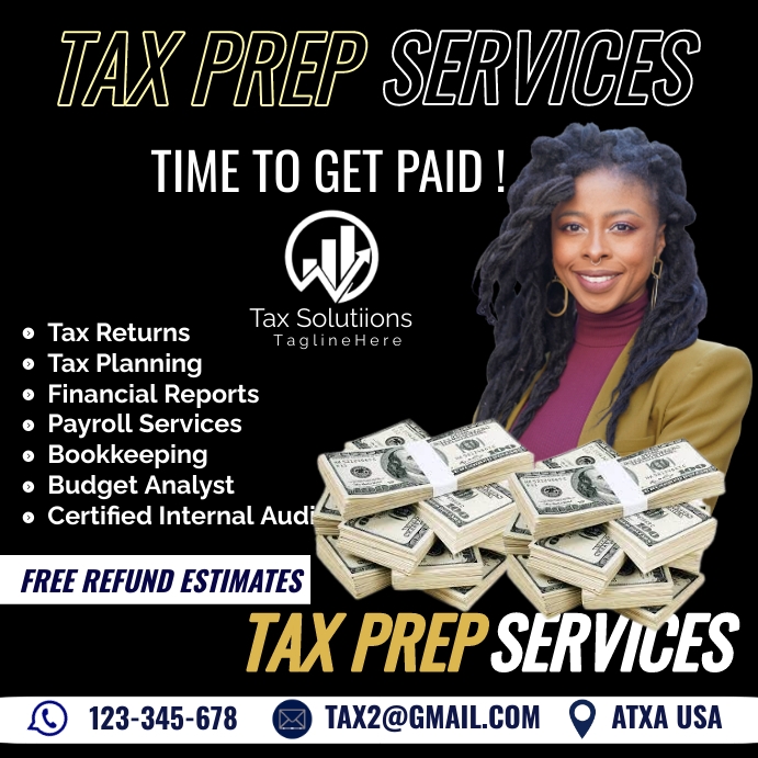 tax preparation agent service poster ad, inco Template | PosterMyWall