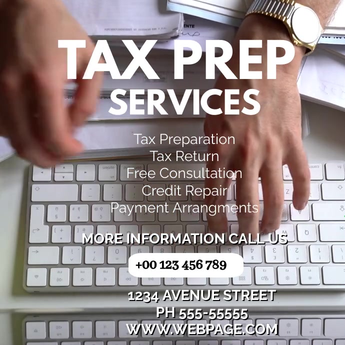 tax preparation agent service poster ad Template | PosterMyWall