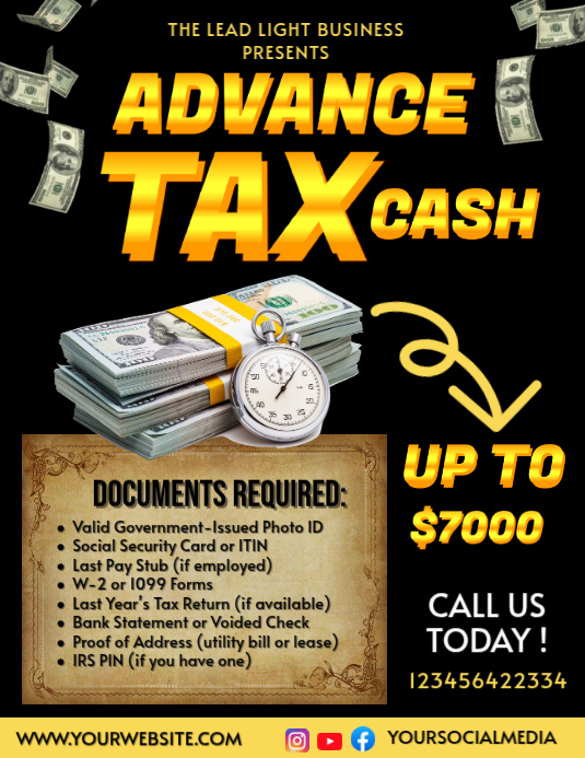 Modèle Tax Preparation Flyer 2026 | PosterMyWall