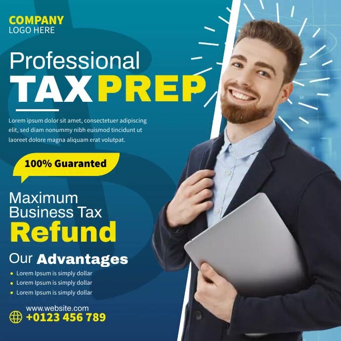 Tax Preparation Service Template | PosterMyWall