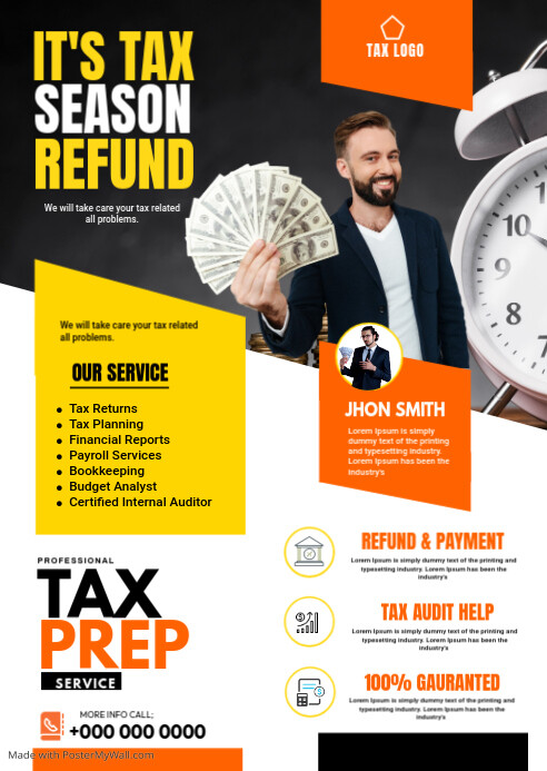 TAX REFUND Template | PosterMyWall