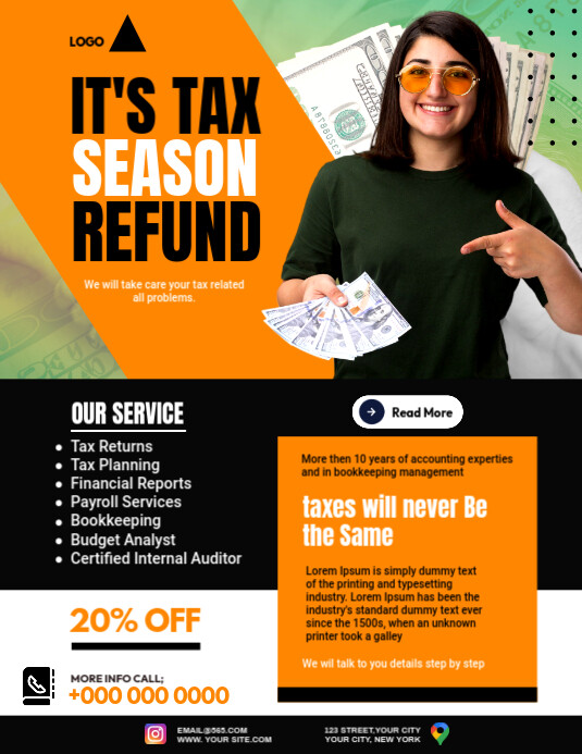 Tax Refund Template | PosterMyWall