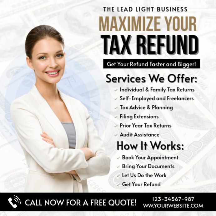 Tax refund flyer Template | PosterMyWall