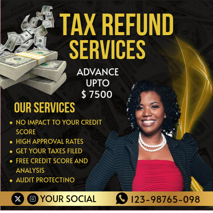 Tax Refund Services Template | PosterMyWall