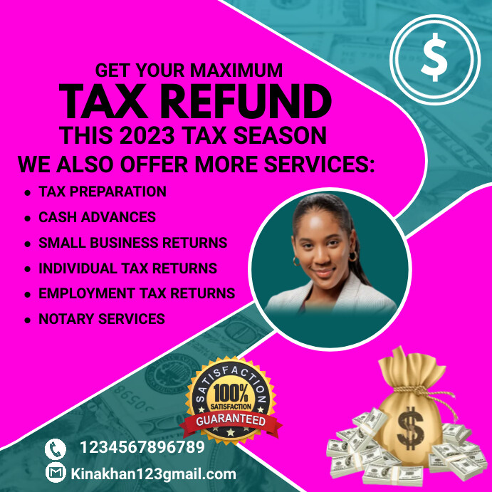 Copy of Tax refund services Instagram Flyer | PosterMyWall