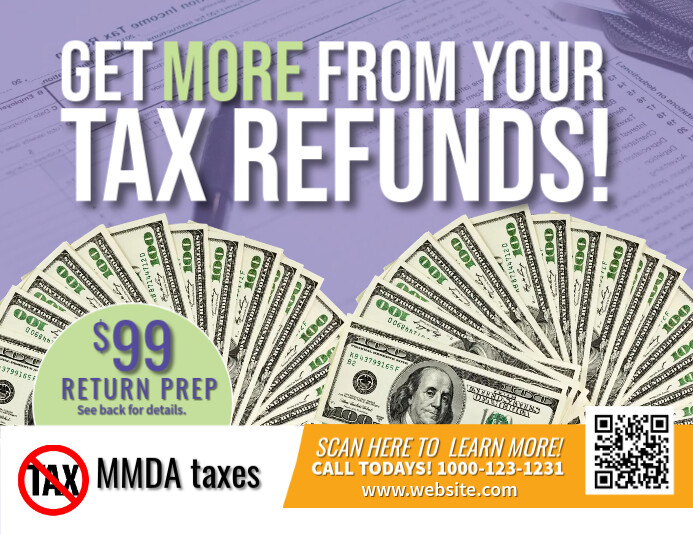 Tax Refunds Template | PosterMyWall