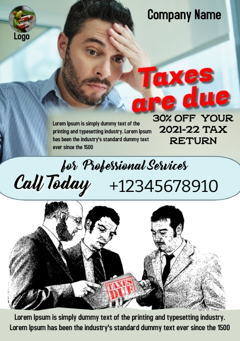 Tax Return Template | PosterMyWall