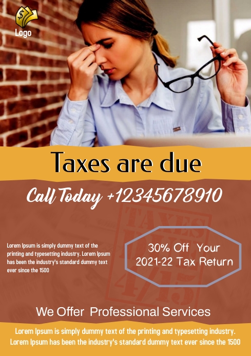 Tax Return Template | PosterMyWall