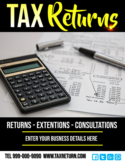 Copy of TAX RETURNS | PosterMyWall