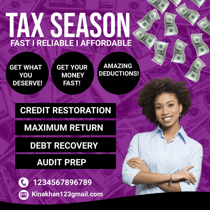 Tax Season Service flyer Template | PosterMyWall