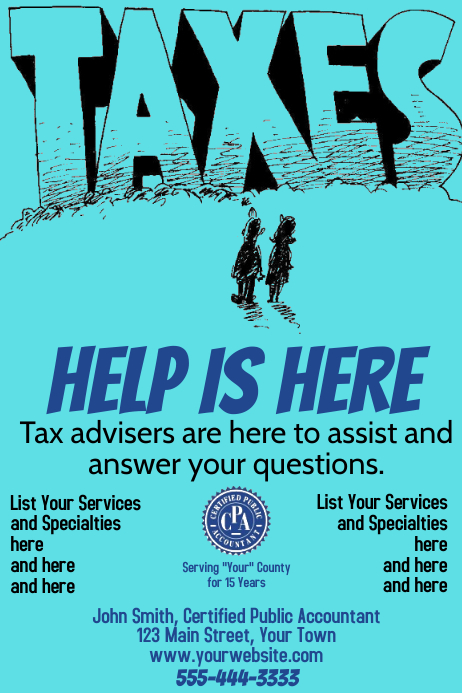 Tax Service Adverting Template | PosterMyWall