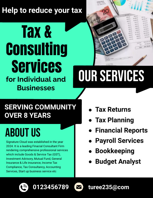 tax service flyer Template | PosterMyWall