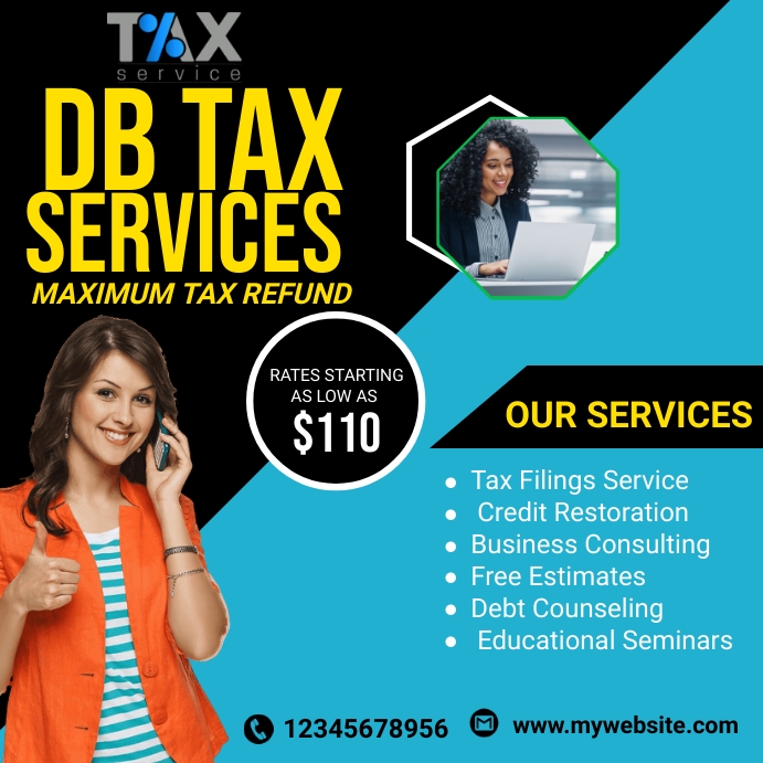 Tax Service flyer Template | PosterMyWall