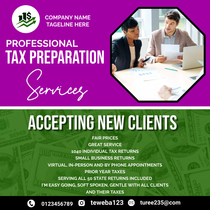 tax service flyer Template | PosterMyWall