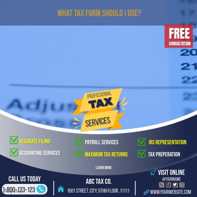 tax service instagram Template | PosterMyWall