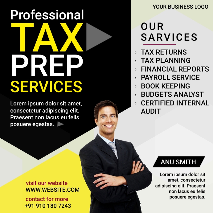 tax services Template | PosterMyWall