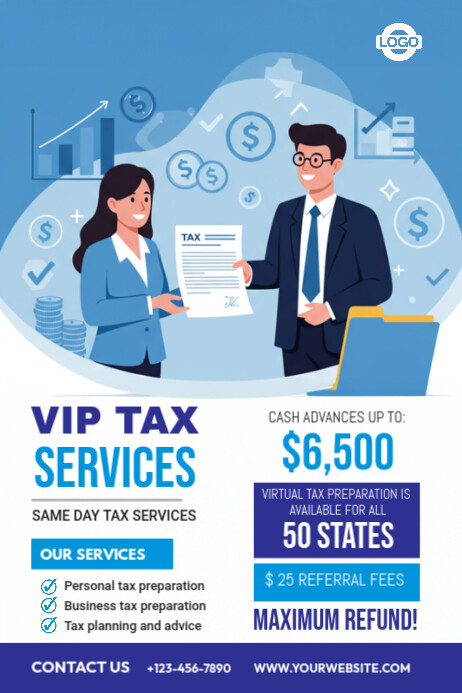 Copy of tax services flyer template | PosterMyWall