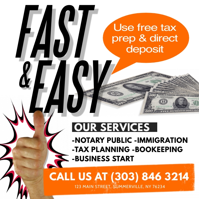 Tax Services Instagram Post Template | PosterMyWall