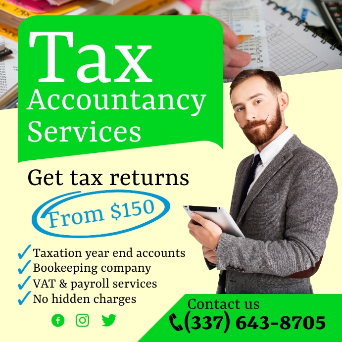 Tax Services Instagram Post Template | PosterMyWall
