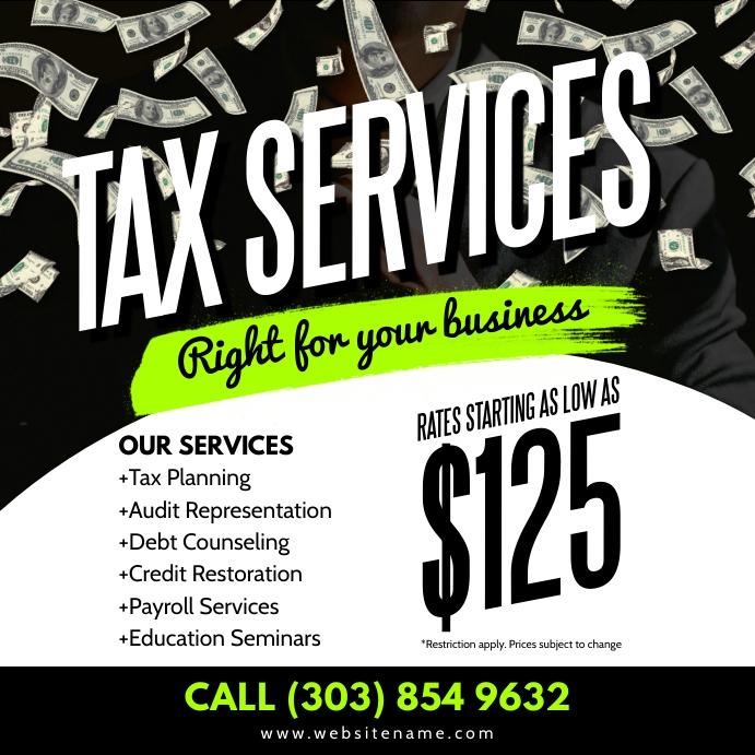 Tax Services Instagram Post Template | PosterMyWall