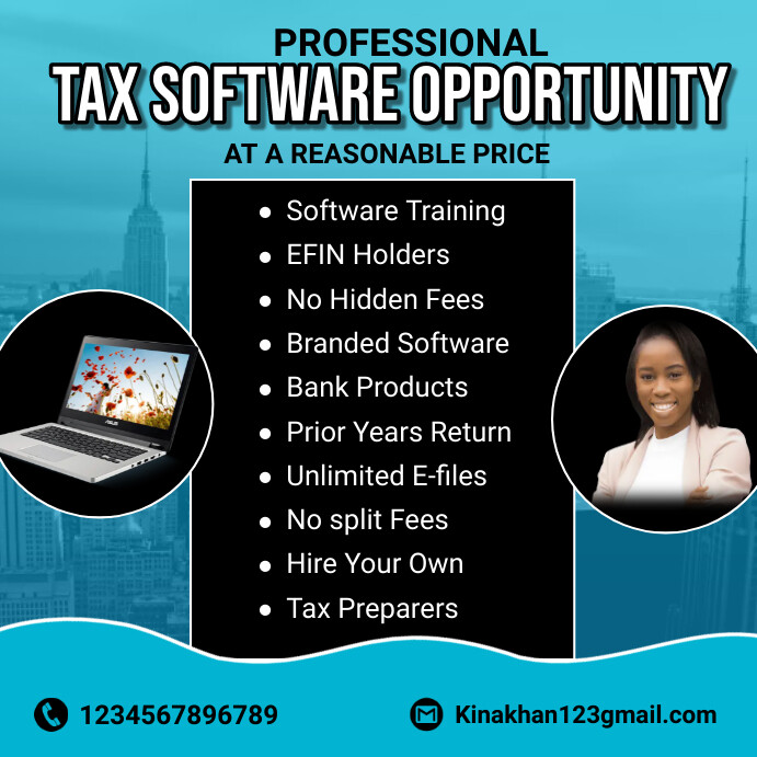 Copy of tax software opportunity flyer | PosterMyWall