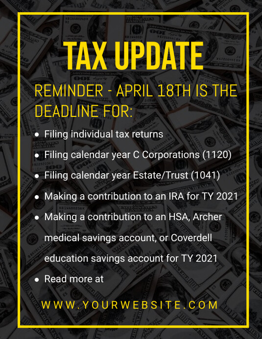 tax update flyer Template | PosterMyWall