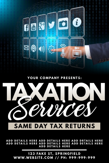 Taxation Services Poster Template | PosterMyWall
